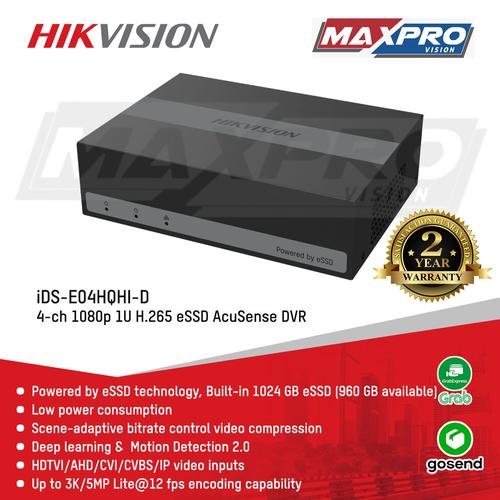 Jual iDS-E04HQHI-D - HIKVISION eSSD 1TB DVR 4CH ACCUSENSE SUPPORT AUDIO ...