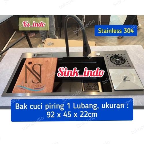 Jual Kitchen Sink Luxury Modern Design 9245 Bak Cuci piring Hitam SUS ...