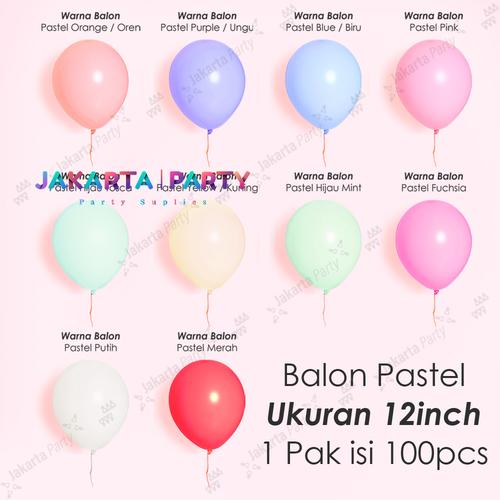 Promo Balon Latex Macaron 1 PACK ISI 100 Pcs / Balon Per Pack / Balon ...