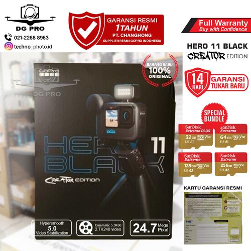 Jual GoPro Hero11 Black Creator Edition Go Pro Hero 11 Garansi Resmi - MEMORY 64GB - Jakarta ...