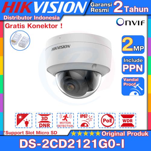 Jual Ipcam Hikvision DS-2cd2121g0-I Dome 2mp Slot MicroSD Support Poe onvif - Free Konektor ...
