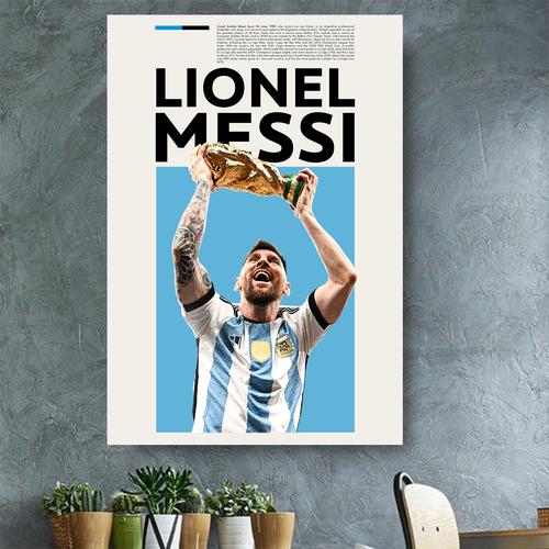 Jual Poster Lionel Messi Argentina World Cup 2022 Poster frame Piala ...