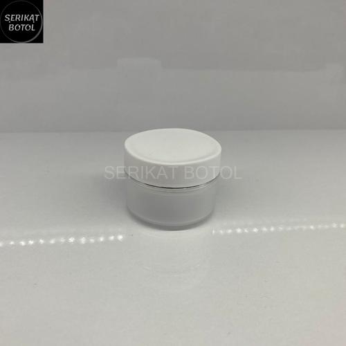 Jual POT CREAM PP BUNGA TRANSPARAN 15GR PUTIH NATURAL WHITE 15 GRAM GR ...