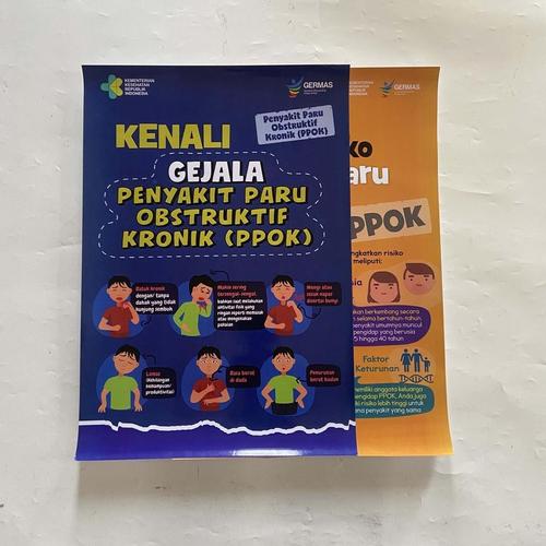 Jual Poster Kesehatan, Poster PPOK, Poster Gejala PPOK, Poster Penyakit - 1 Poster (Biru ...