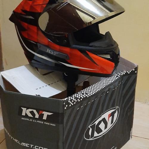 Jual helm full face KYT K2R Diamond black red K2 rider red size L - Kab ...