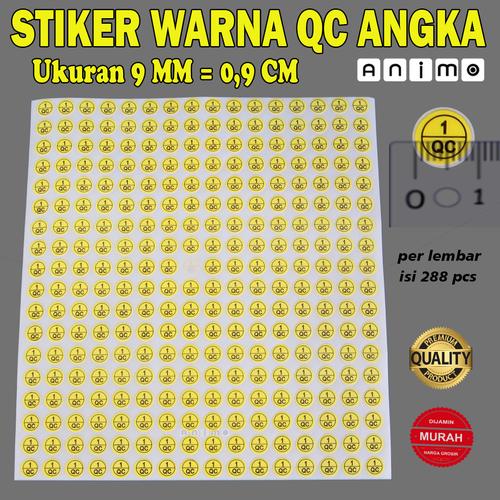 Jual STIKER WARNA QC ANGKA - STIKER QUALITY CONTROL = 0,9 CM - 1 ...