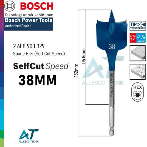 Jual BOSCH MATA BOR KAYU KIPAS 38MM 38 MM - SELFCUT SPADE BITS - Kota ...