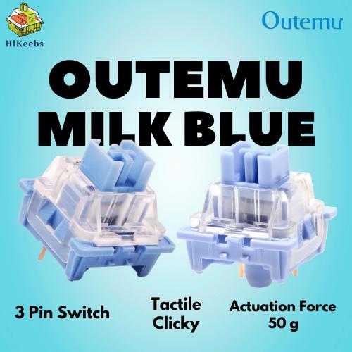 Jual OTEMU Dustproof Milk Blue Tactile Clicky 3 Pin Mechanical Switch ...