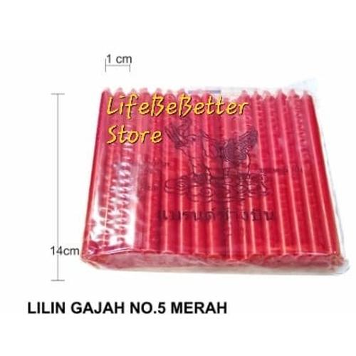 Jual LILIN MERAH SEMBAHYANG / LILIN GAJAH TERBANG PAck Dan kotak - No.5 ...