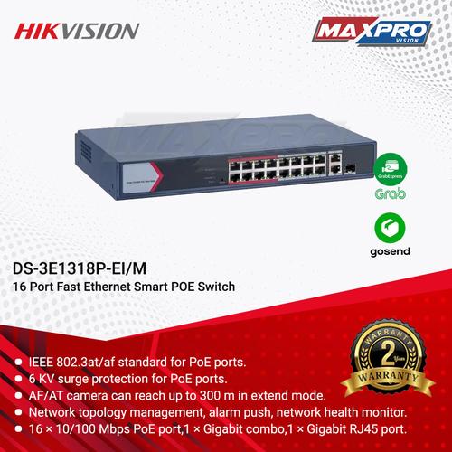 Jual DS-3E1318P-EI/M - HIKVISION SMART POE SWITCH 16 PORT POE 2 UPLINK - Jakarta Barat - Maxpro ...