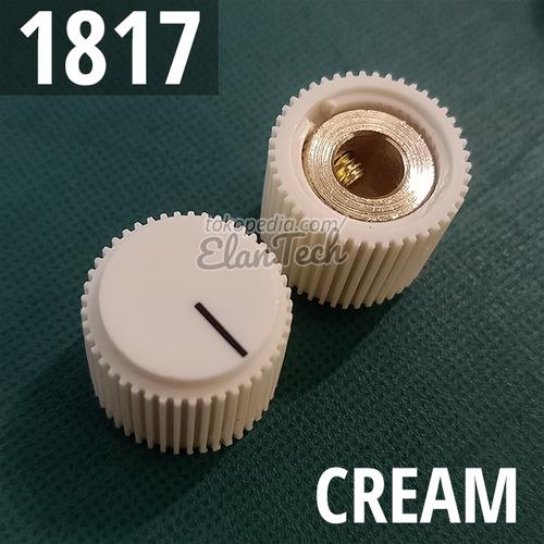 Jual Knob Potensio 1817 RAT Style Cream Putih Knurled Serrated Elantech ...