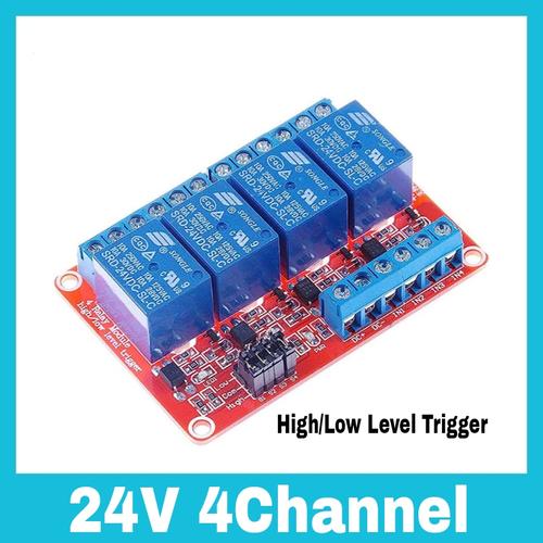 Jual Relay 24V 4 Channel Module High / Low Level Trigger Opto Isolation ...