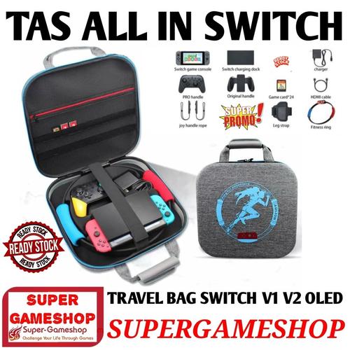Jual Travel Bag Nintendo Switch Tas Storage Pouch For Switch V1 V2 OLED ...