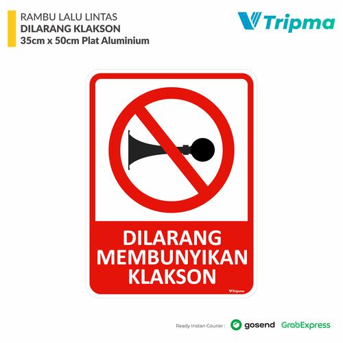 Jual Rambu Dilarang Membunyikan Klakson - Kotak 35cm x 50cm Plat ...