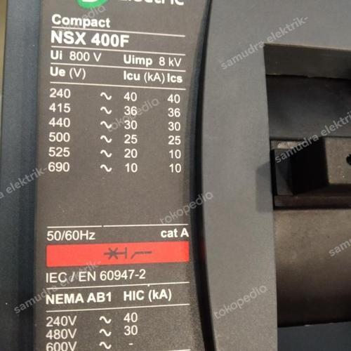 Jual Mccb Breaker Schneider Nsx400F 400A 3P Micrologic 2.3 Lv432676 New ...