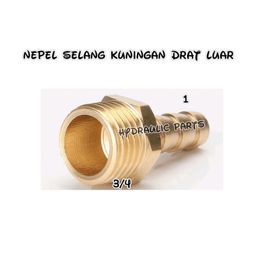 Jual NEPEL SELANG 1 INCH KUNINGAN DRAT LUAR - N.S 1 in x 3/4 - Jakarta ...