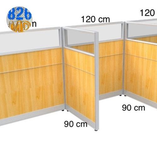 Jual Partisi sekat meja kantor Tinggi 140 cm lapisan HPL dan kaca - Kab ...