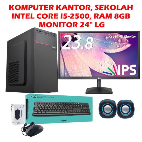 Promo PAKET KOMPUTER KANTOR INTEL CORE I5-2500 RAM 8GB MONITOR LG 19 ...