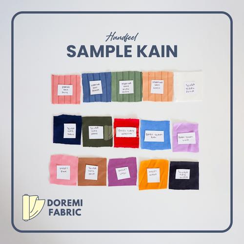 Jual (SAMPLE KAIN) Sample Kain / Handfeel Kain DOREMI ukuran 5x5 cm ...