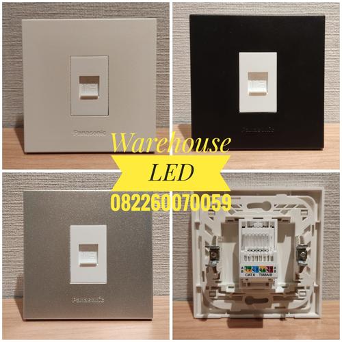 Jual Modul Data Lan UTP RJ45 Module Cat6 + Frame Panasonic Style ...