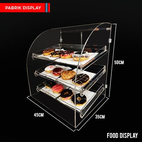 Promo Display kue akrilik 3 rak | Acrylic Food Cupcake Bakery 3 Shelves ...