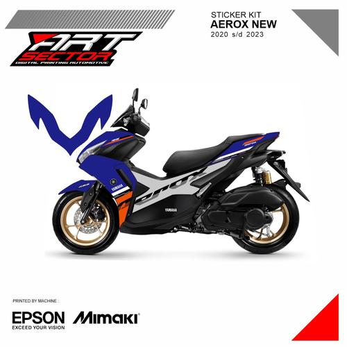 Jual STICKER STRIPING TRANSPARAN AEROX NEW CONNECTED 2 LINE - V6 - Kota ...