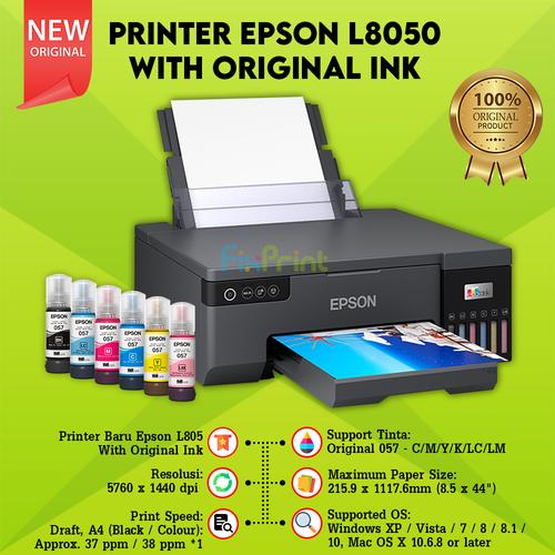 Jual Printer Epson L8050 L 8050 Photo Wifi Pengganti Epson L805 - Kota ...