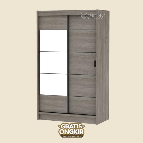 Promo Lemari Pakaian Baju Sliding Oxan SLDM 120 Rovere - Linen Cicil 0% ...