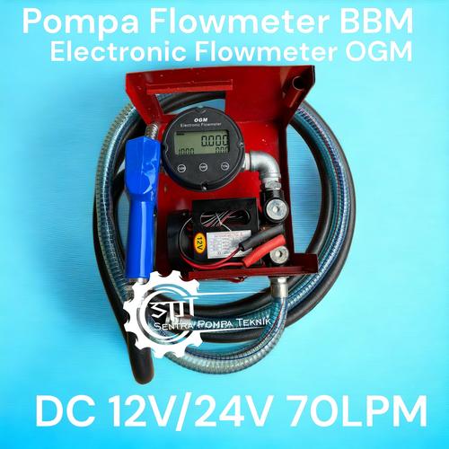 Jual Pompa Transfer Solar Pompa Oli DC 12V-24V Flow Meter OGM Digital ...