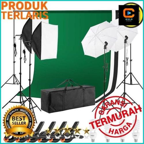 Jual New Paket set alat foto studio terlengkap - with backdrop ! - Kota ...