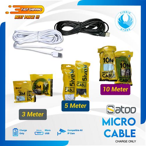 Jual Kabel Micro USB 5 Meter / Cable Power for IP Cam & All USB Devices ...