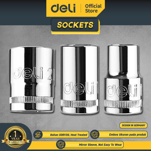 Promo Deli Mata Sok 1/2 Inch Satuan 8 - 30 mm / Sockets / Sock EDQ40XX ...
