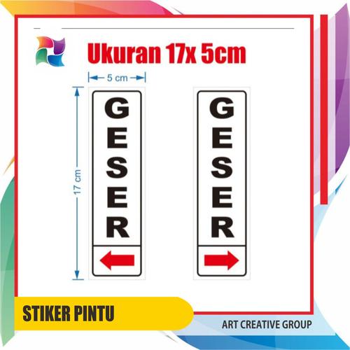 Jual stiker geser sticker pintu sepasang bisa cod - 1,2 - Kota ...