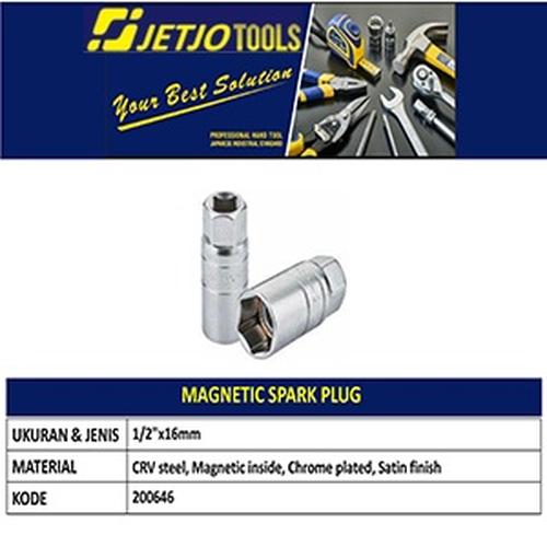 Jual Socket 1/2"x16mm JETJO TOOLS 200646 / Magnetic Spark Plug ...