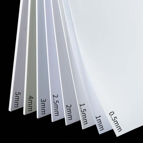 Jual Impor 1mm 1.5mm 2mm 3mm White ABS Plastic Sheet Construction ...
