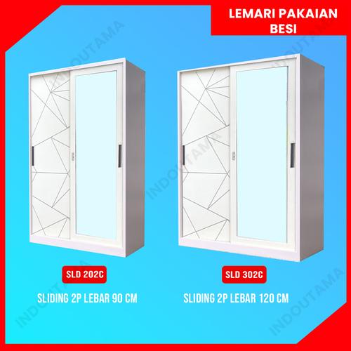 Jual Lemari Baju Besi - Lemari Pakaian Besi Sliding 202 & 302 C - Kota Bandung - Indo Utama ...