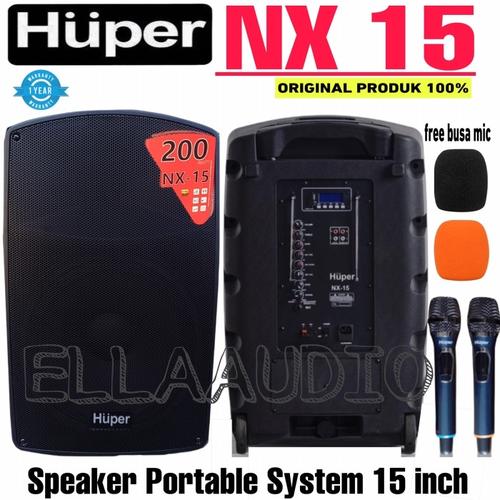 Jual Huper NX 15 Speaker Wireless Portable Aktif 15"inch With bluetooth ...
