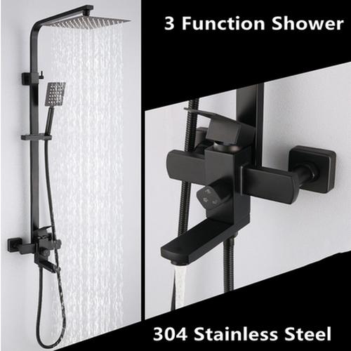 Jual Keran Shower Kamar Mandi Set Mixer Air Panas Dingin Hitam ...