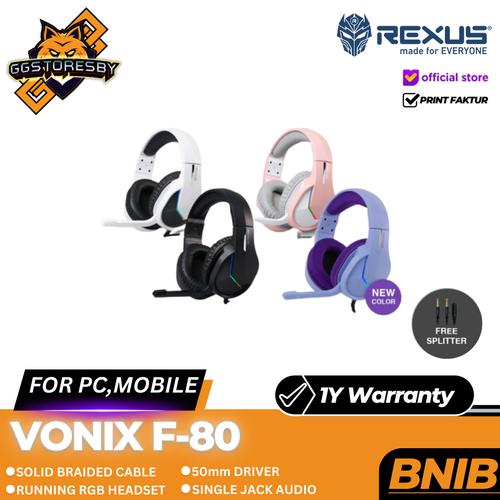 Jual REXUS VONIX F80 RGB Gaming Headset - Hitam - Kota Surabaya ...