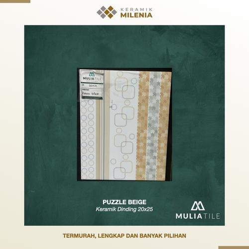 Jual Keramik Mulia 20x25 Puzzle Beige / Blue / Green - Cream - Kota ...