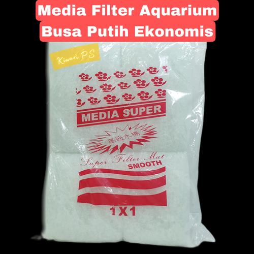 Jual MEDIA SUPER Besar Kapas / Busa Putih Filter Aquarium Kolam Ikan ...