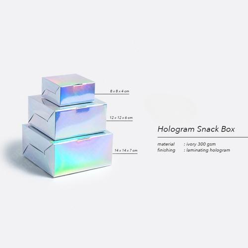 Jual dus hologram kemasan snack box kardus mini kotak makanan kue ...