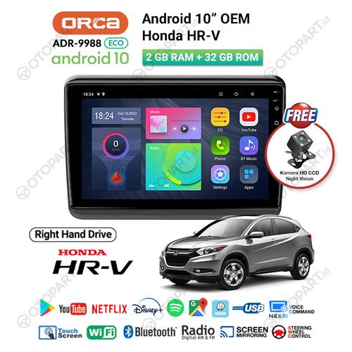 Jual Headunit Android Carplay 10″ inch Honda HRV 2015-2021 ORCA ECO ...