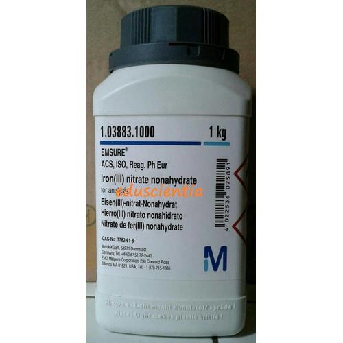 Jual Iron(III) nitrate nonahydrate (FeN3O9*9H2O), 1 Kg, MERCK, 103883 ...