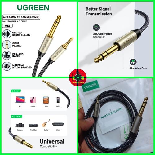 Jual UGREEN Kabel Aux Jack 3.5mm To 6.5mm 6.35mm Audio TRS Stereo 5M 10630 - Kota Denpasar ...