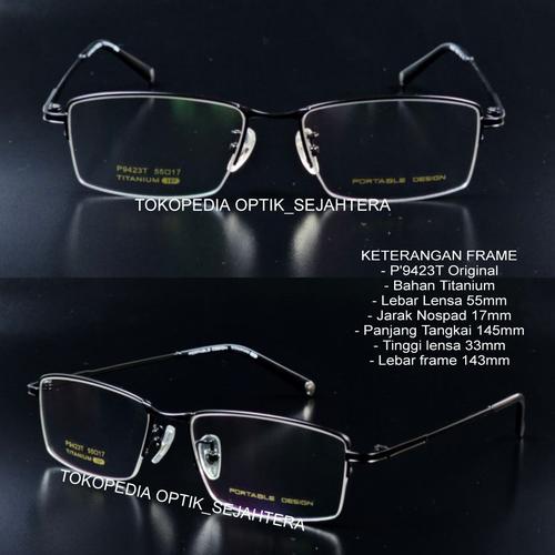 Jual frame kacamata pure titanium p'9423T original - frame only ...