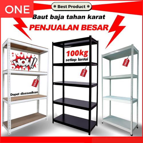Jual Rak Besi Siku 5 Susun Tanpa Baut Serbaguna Botless Rack Stainless ...