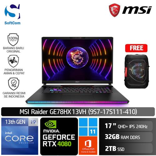 Promo MSI Raider GE78HX 13VH 410 i9 13980HX/32GB/2TB/RTX4080/17" 240Hz ...