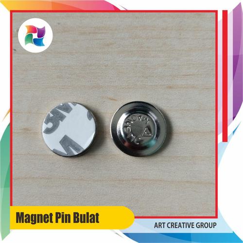 Jual MAGNETIC MAGNET NAME TAG BULAT UNTUK NAMA DADA PIN LENCANA BULAT ...