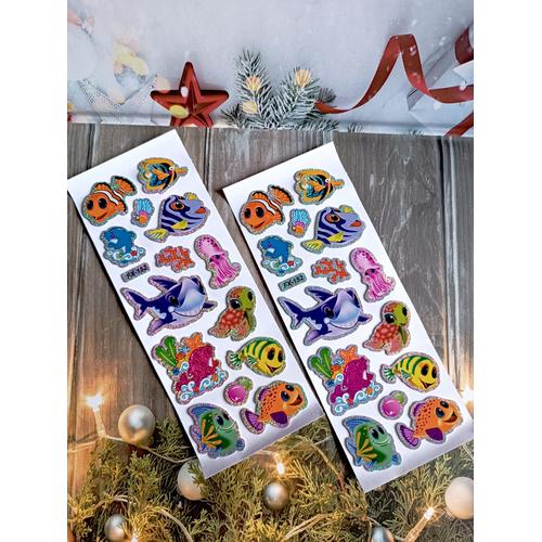 Jual STICKER ANIMASI IKAN / STICKER BUKU LUCU / STICKER BUKU TIMBUL ...